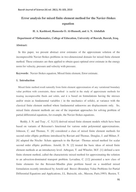 Image result for Navier-Stokes Equation Finite-Element Method