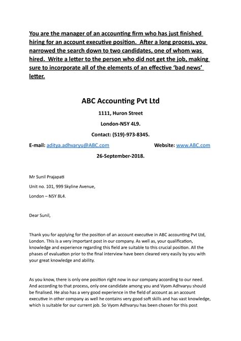 Image result for Indirect Letter Example