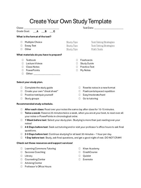 Image result for Create a Study Plan