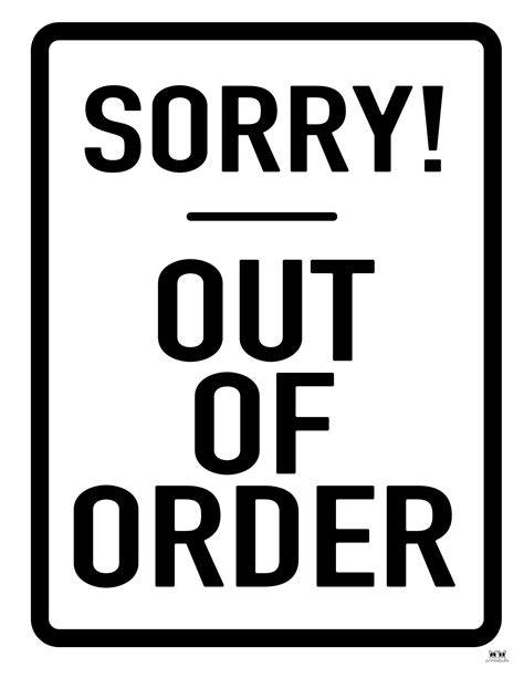 Image result for Out of Order Sign