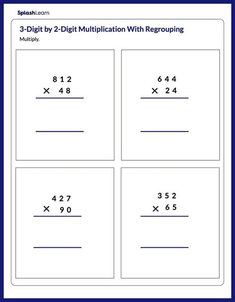 Image result for Multiplying 3 Numbers Worksheet