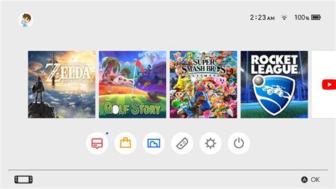 Image result for Nintendo Switch UI
