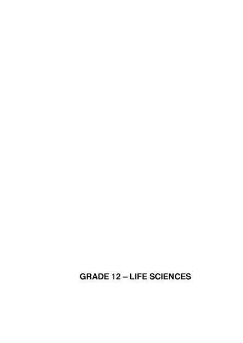 Image result for Life Science Grade 12 Notes PDF Download