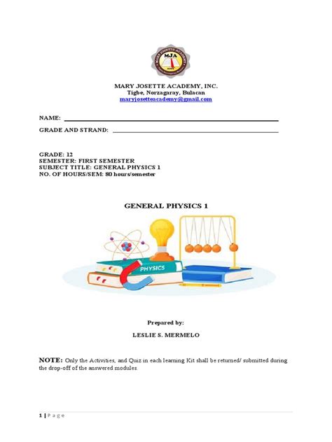 Image result for General Physics 1 Module 1 Grade 12