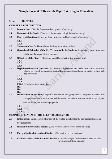 Image result for Report Writing Example