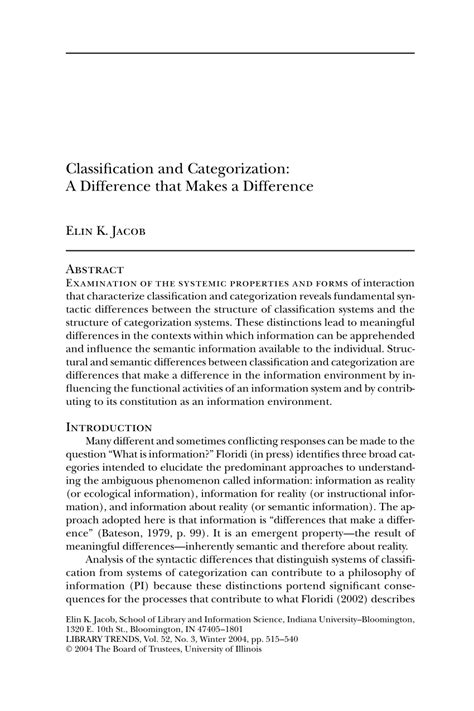 Image result for Classification vs Categorization