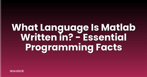 Image result for What Language Does MATLAB Use