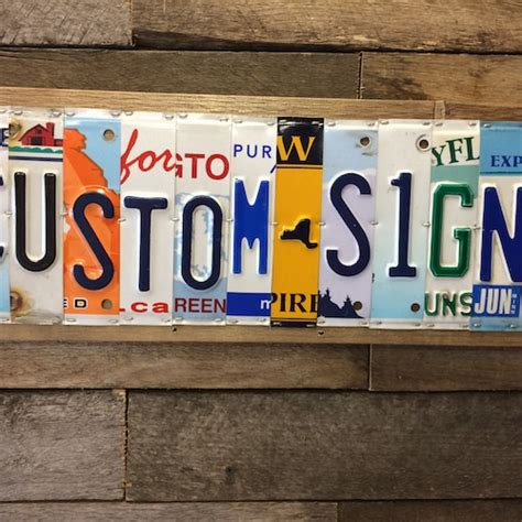 Image result for Custom License Plate Signs