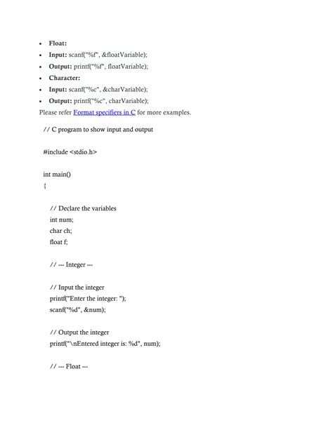 Image result for Basic Input Output in C