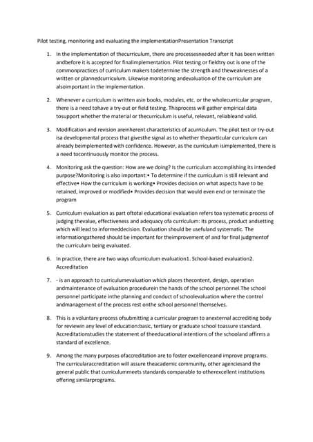 Image result for Pilot Testing Method for Curriculum