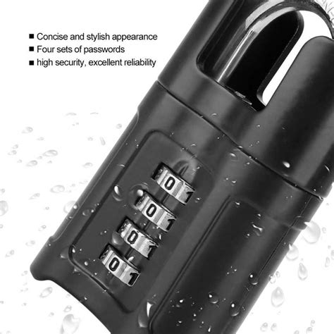 4 Digit Code Password Combination Padlock Waterpro... – Grandado