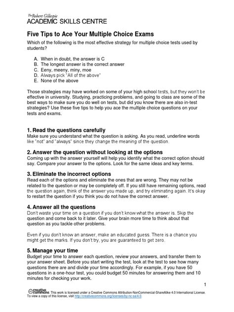 Image result for Test Tips Multiple Choice