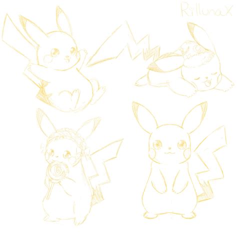Pikachu Sketches by RillunaX on DeviantArt