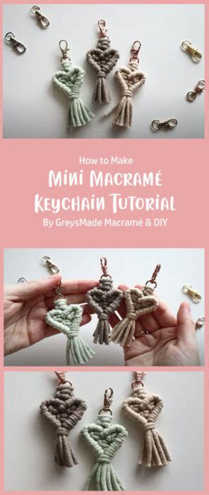 Image result for Mini Macrame Keychain Tutorial