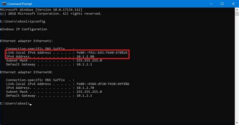 Image result for Windows Command Prompt IP Address