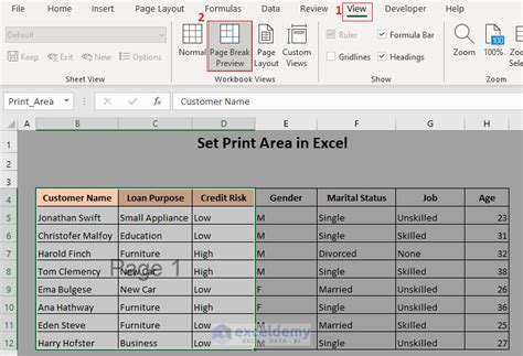 Image result for Excel Create Print Area