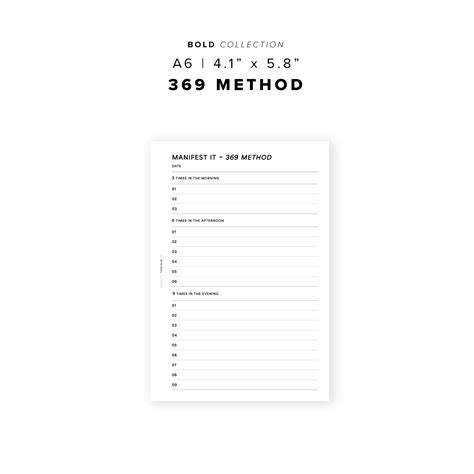 Image result for 369 Manifest Method Example