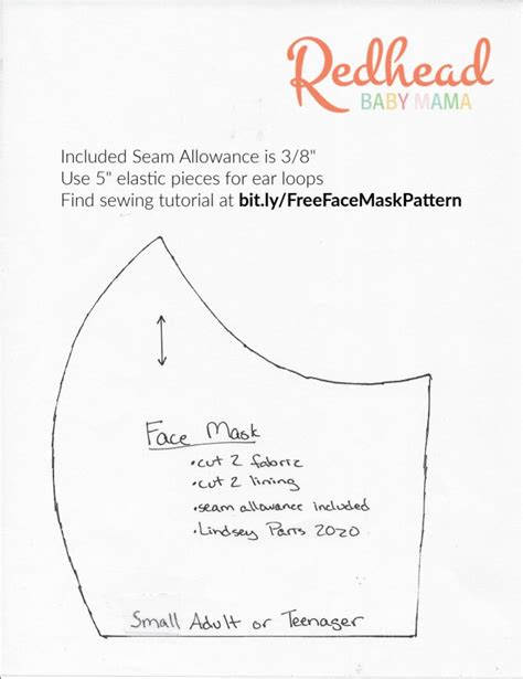 Image result for Button Face Mask Pattern