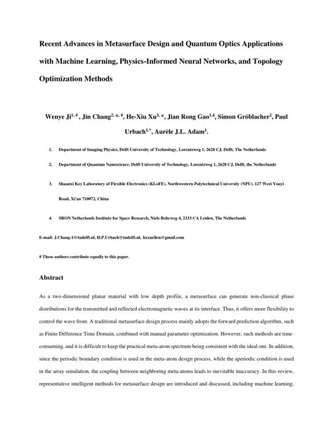 Image result for Machine Learning Metasurface