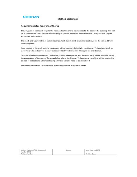 Image result for How to Write a Method Statement Template