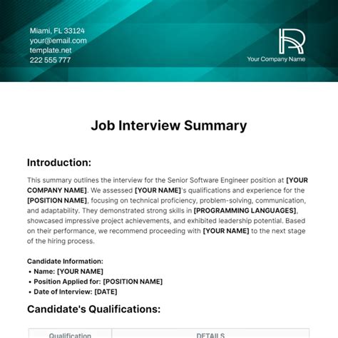 Image result for Interview Write Up Example