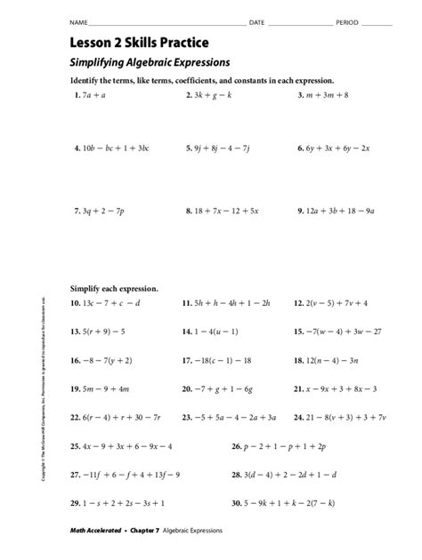Image result for Simplifying Algebraic Expressions Examples