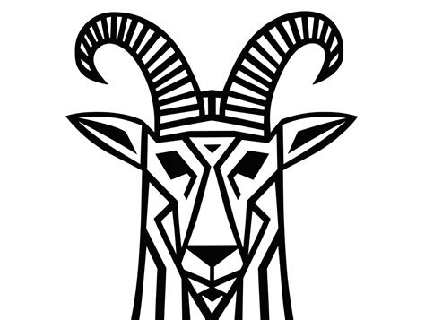 Smiling Goat Coloring - Coloring Page