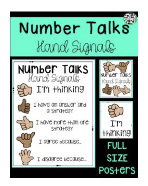 Image result for Number Talk Hand Signals