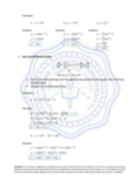 Image result for Basic Calculus Rules