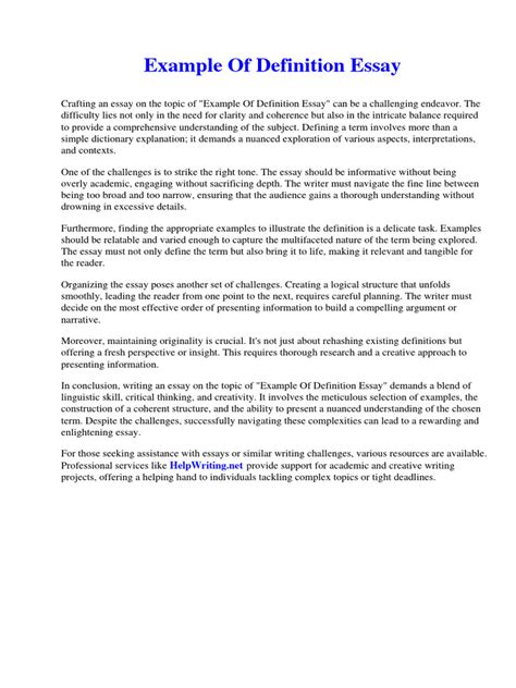 Image result for Definition Essay Examples