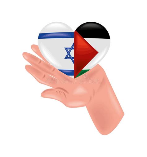 Israel and Palestine Peace Sign Stock Vector - Illustration of nation ...