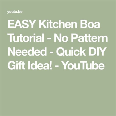 Image result for Kitchen Boa Tutorial