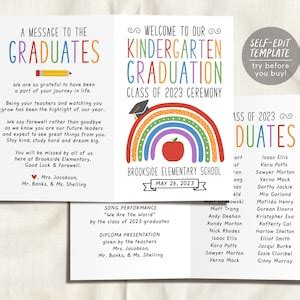 Image result for Pre-K Graduation Program Pamphlet