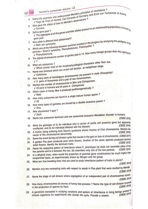 Image result for GCSE Inheritance Questions and Answers