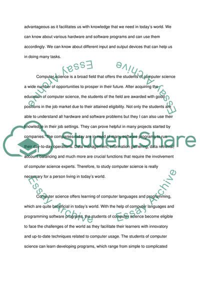 Image result for Why Study Computer Science Essay