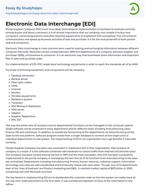 Image result for Electronic Document Interchange Example