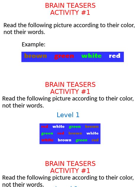 Brain Teasers Game | PDF