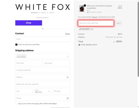 Image result for White Fox Discount Code