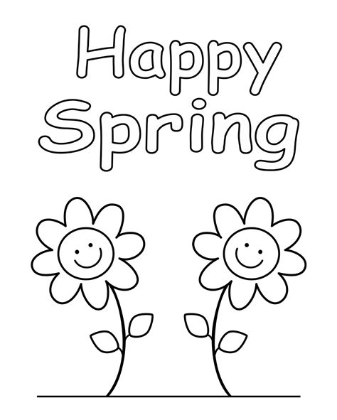 Image result for Hello Spring Coloring Page