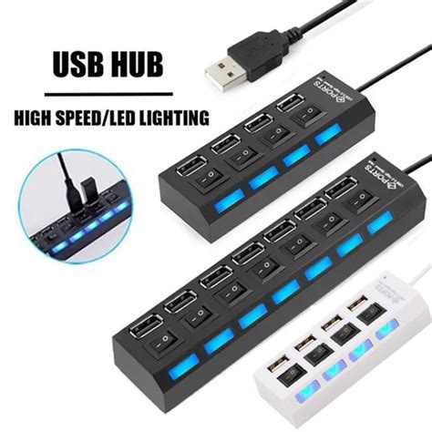 Switch Extension Hub 4/7-port USB2.0 Hub Computer USB Extension Hub One ...