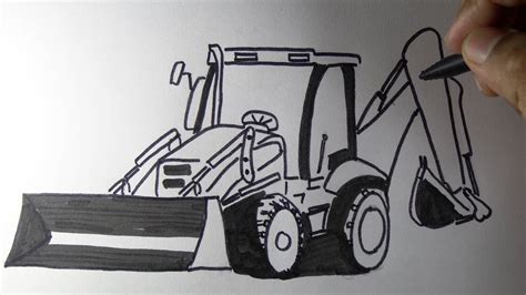Image result for Backhoe Drawing