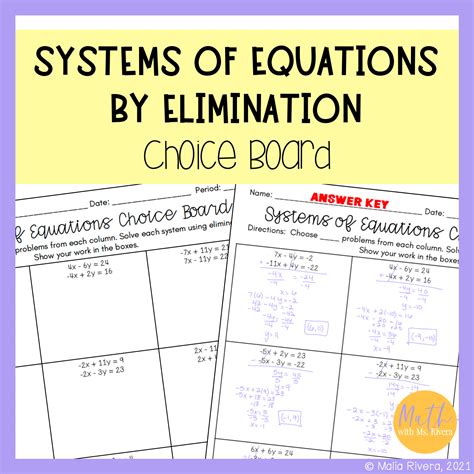 Image result for Elimination Math Problems Worksheet