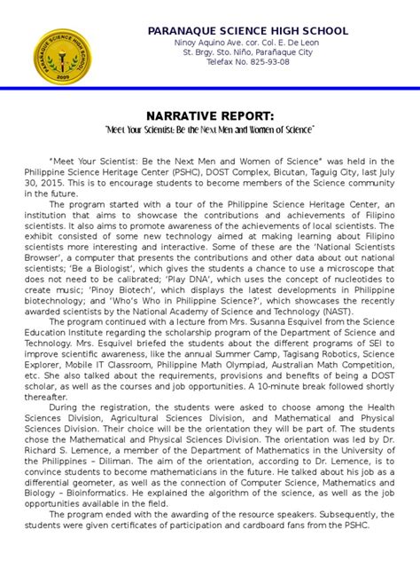 Image result for Narrative Lab Report Example