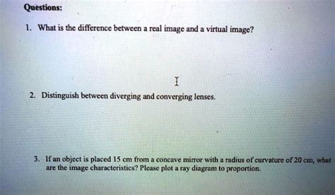 Image result for Real and Virtual Image Difference Worksheet