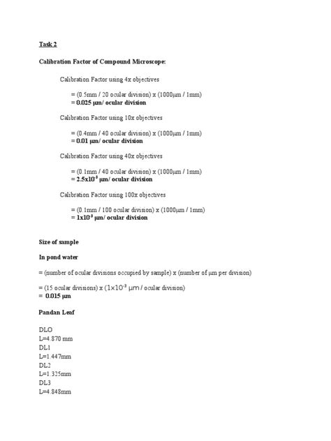 Image result for Calibration Factor Microscope