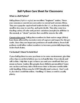 Image result for Python Care Fiche