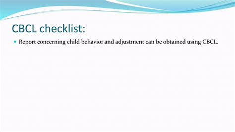Image result for Child Behavior Checklist