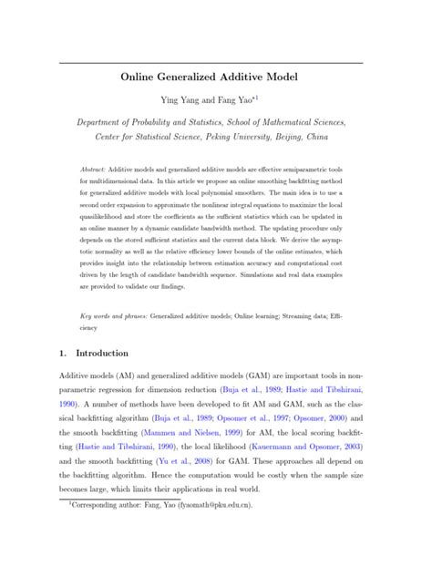 Image result for Generalized Additive Model Table