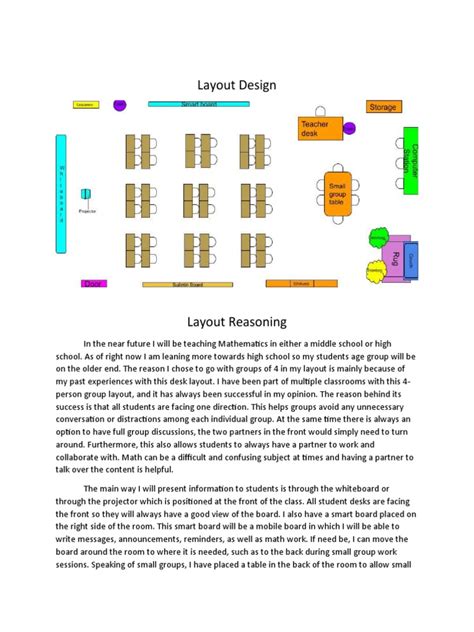 Classroom Layout Plan | PDF | Classroom | Desk