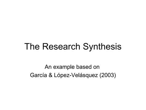 Image result for Research Synthesis Methods Overview